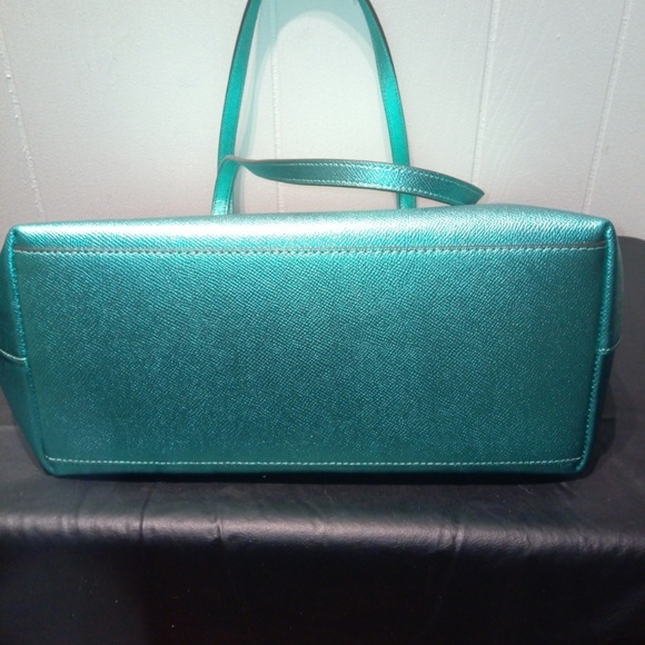 Coach | Bags | Coach City Zip Tote In Metallic Sea Green Leather | Poshmark